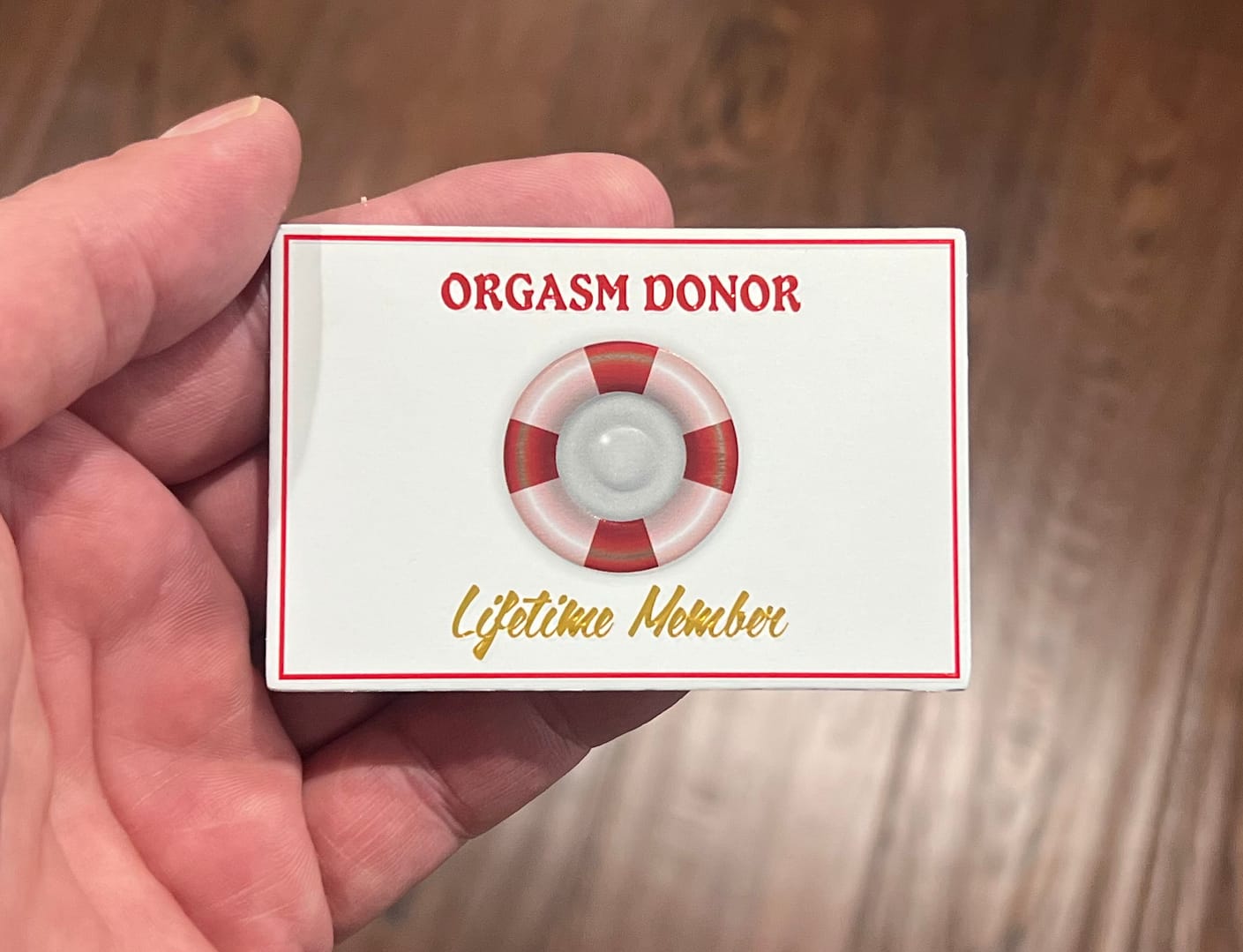 Orgasm Donor – Lifetime Member | Bold & Funny Business Card