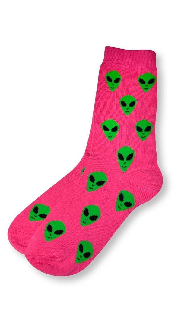 GREEN ALIEN HEAD’S UNISEX KNEE SOCKS | Area 51 Alien Center