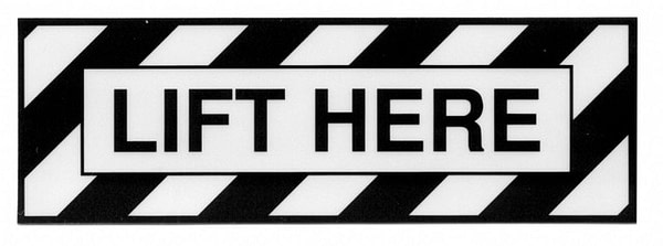 LIFT HERE PLACARD | J&M Aviation Supply