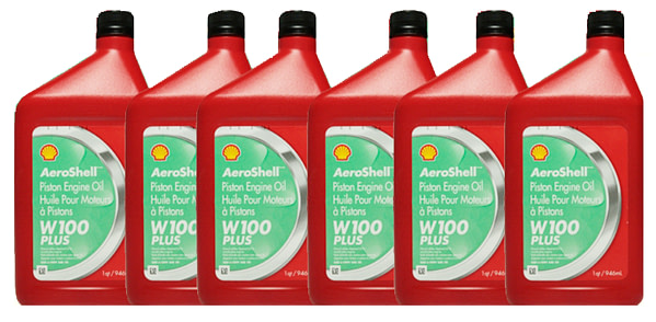 AEROSHELL 100W PLUS OIL 6 QT | J&M Aviation Supply