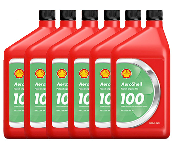 AEROSHELL 100W OIL 6 QT | J&M Aviation Supply