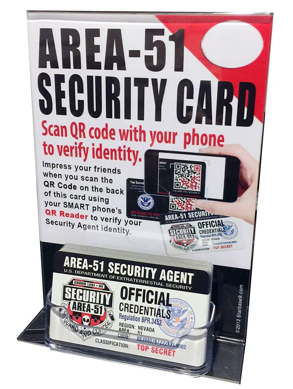 AREA 51 SECURITY CARD | Area 51 Alien Center