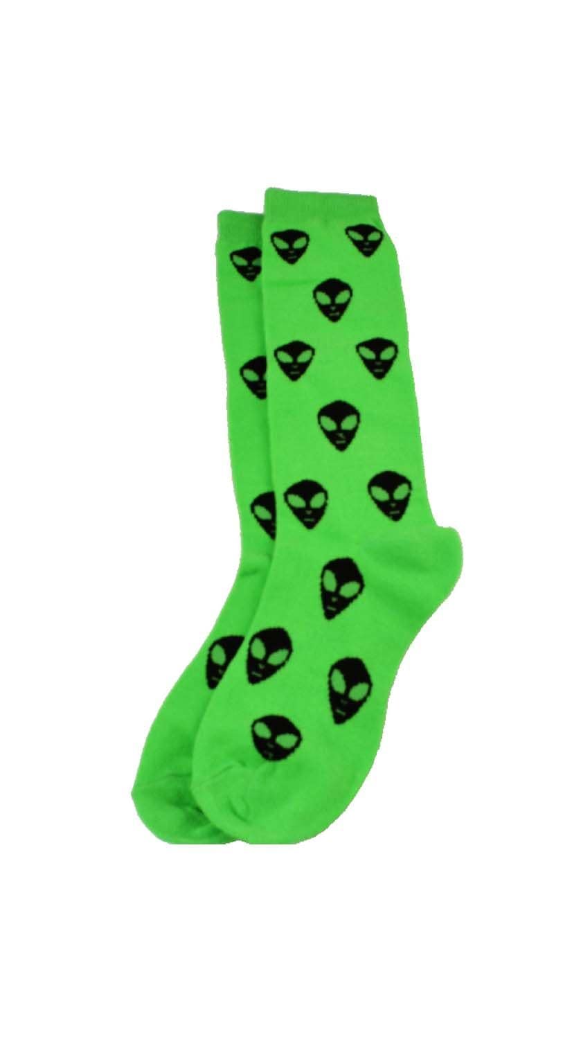 BLACK ALIEN’S HEADS UNISEX KNEE SOCKS | Area 51 Alien Center