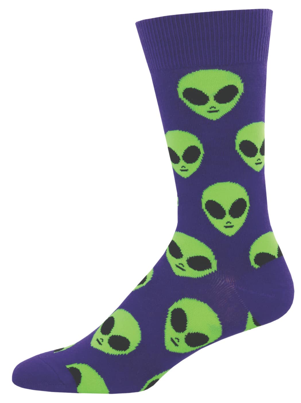MEN’S CREW ALIEN’S GREEN HEAD SOCKS | Area 51 Alien Center